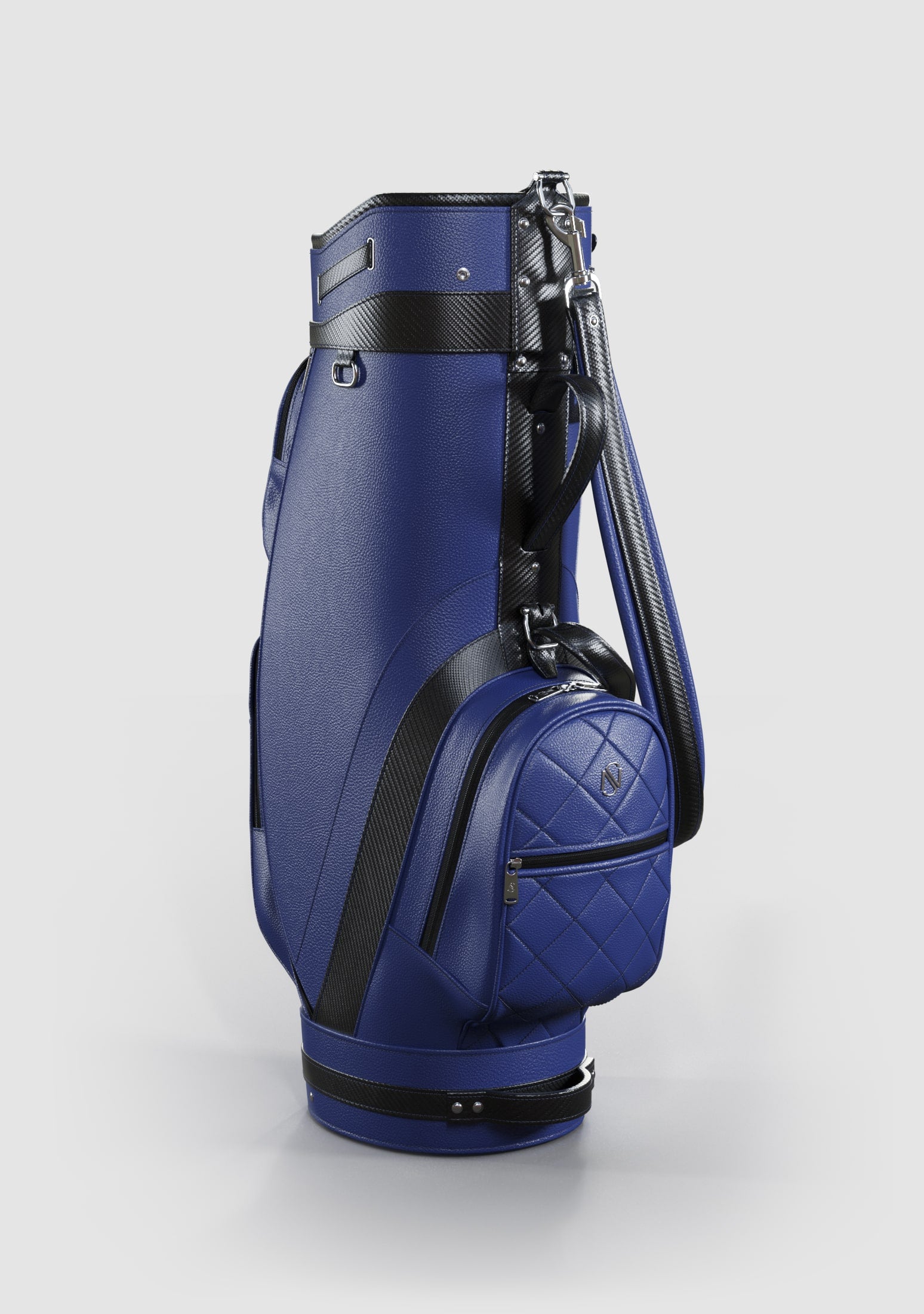 Kennedy Blue Leather Golf Bag | Made in Italy | SOUL OF NOMAD